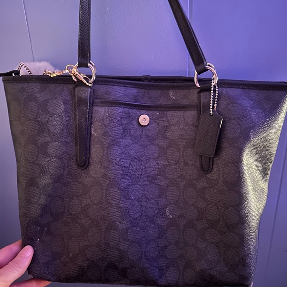 Coach | Bags | Coach Ava City Metro Tote Zip Flap Shopper Shoulder Bag ...